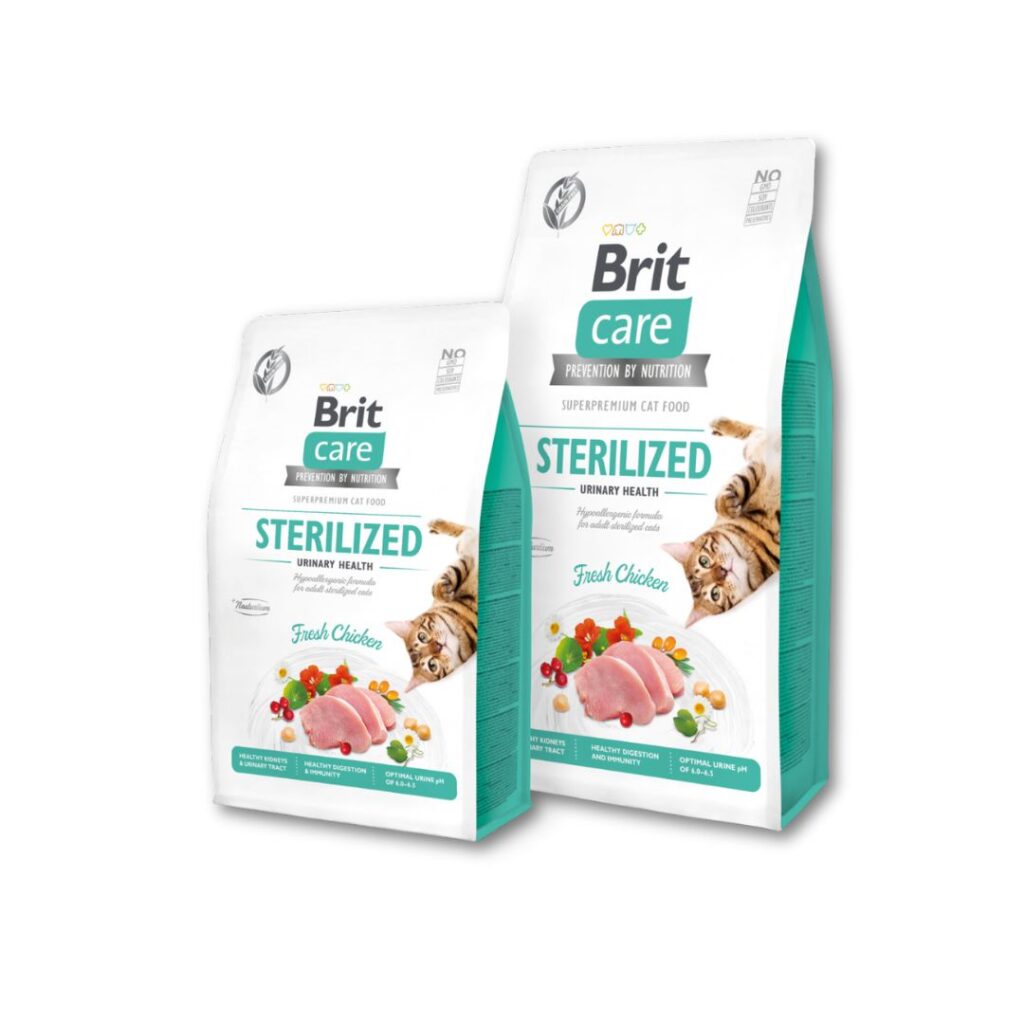 Brit Care Cat Grain-Free Sterilized Urinary Health Dry Cat Food - Mini ...